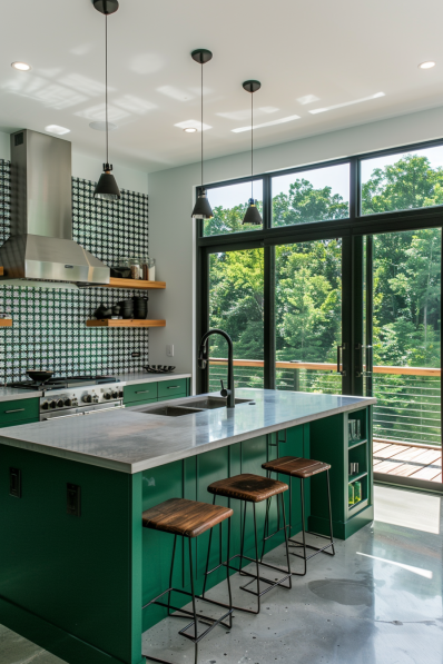 18+ Emerald Green Kitchen Ideas