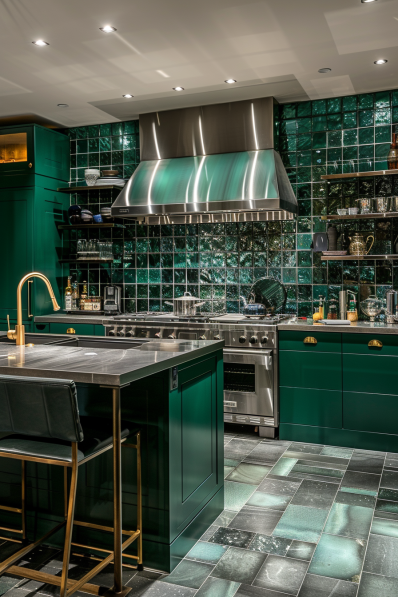 18+ Emerald Green Kitchen Ideas