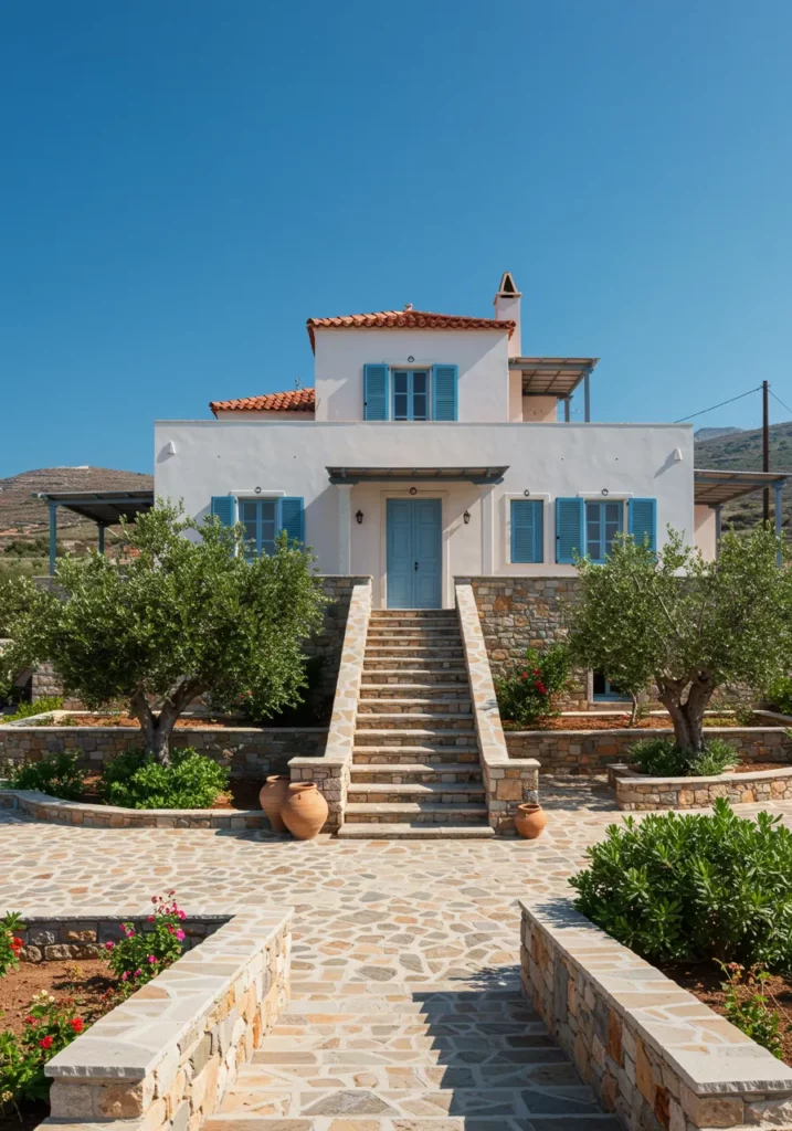 25+ Greek House Exterior Designs That Showcase Timeless Mediterranean Style