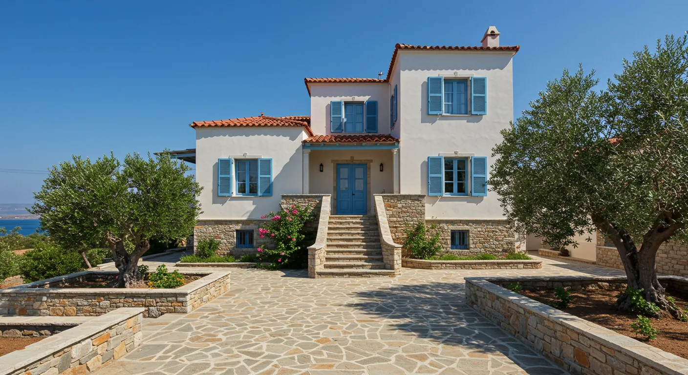 25+ Greek House Exterior Designs That Showcase Timeless Mediterranean Style