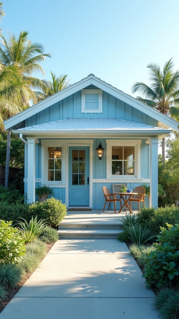 22 Calming Modern Cottage Exterior Blue Palettes That Feel Relaxed