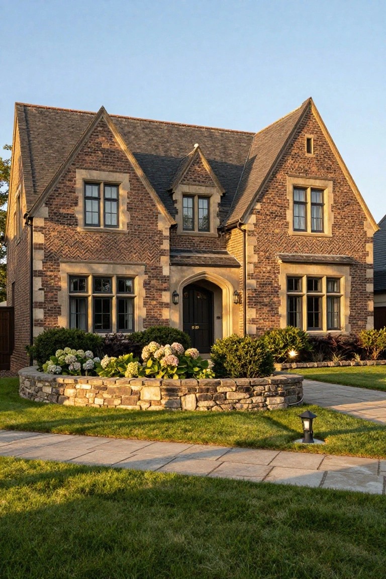 22 Brick And Stone Tudor Exteriors That Feel Rich And Historic