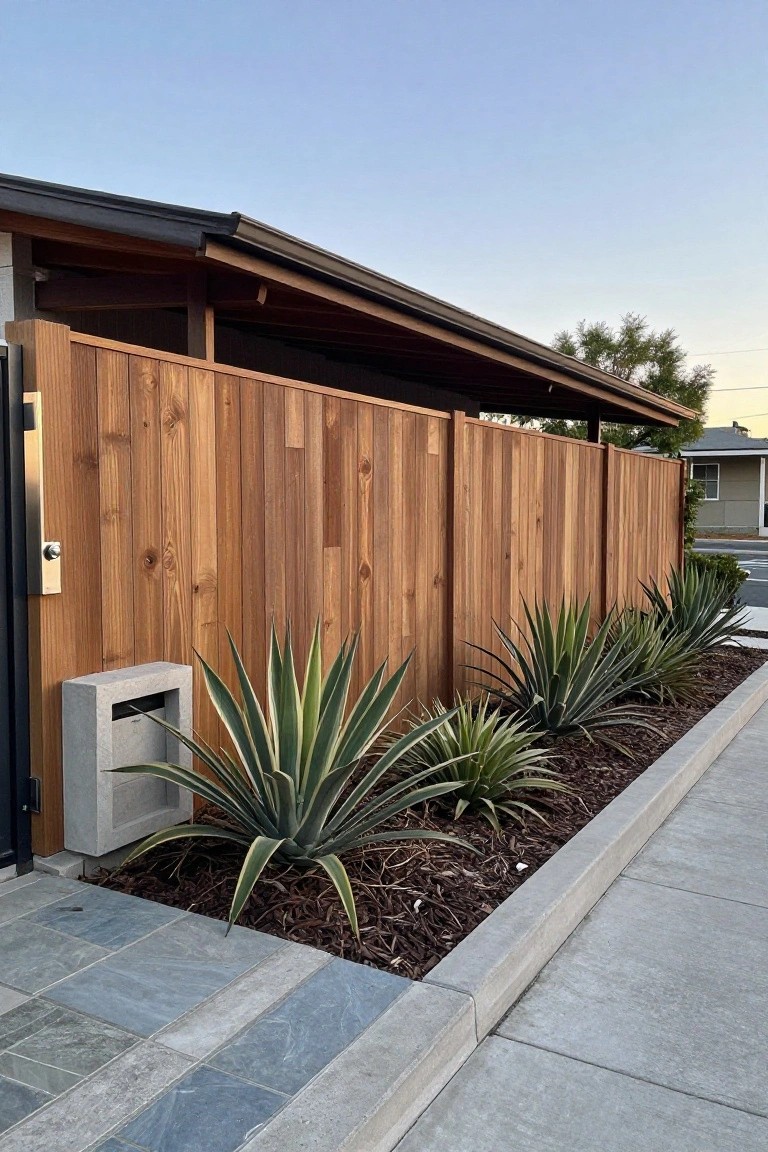 22 Eye-Catching Mid Century Modern Fence Designs That Frame The Home ...