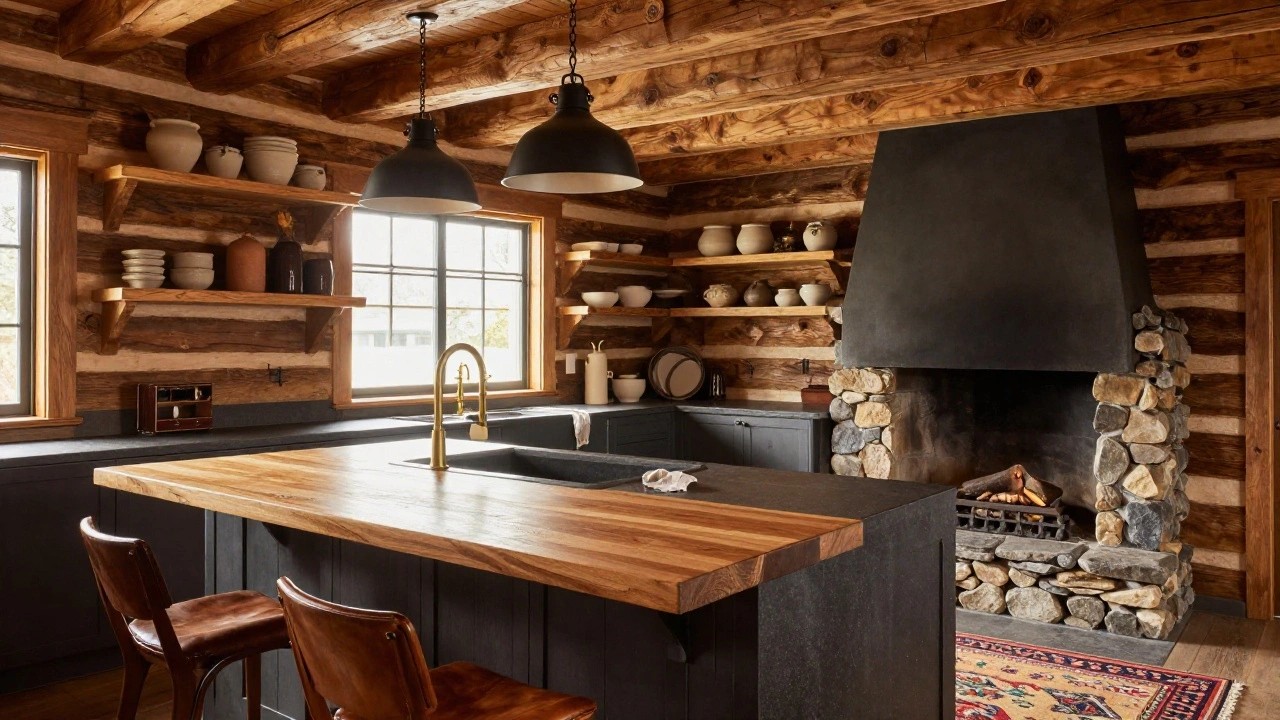 24 Luxurious Log Cabin Kitchens That Feel Truly Elevated